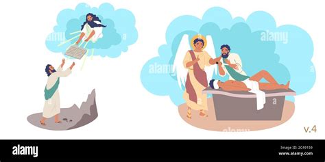 Bible Stories Characters Vector Flat Isolated Illustration Stock