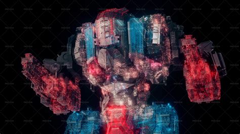 holographic particle robot graphics motion array