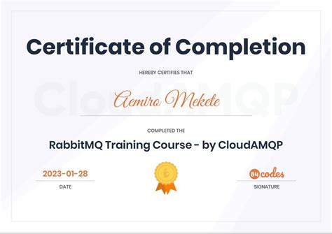 Aemiro Mekete On Linkedin I Got My Free Rabbitmq Training Certificate