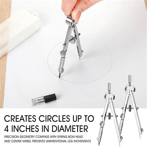 Zonon 12 Pcs Compass For Geometry Compass Bulk For Classroom Math