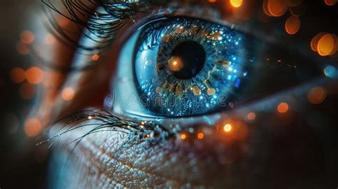 A Close Up Of A Woman S Eye In The Process Of Scanning For