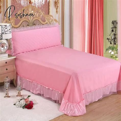 Pisoshare Luxury Wedding Bedding Sets Queen King Size Pink Princess