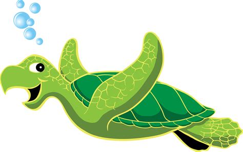 Cartoon Sea Turtle Cute And Playful Images