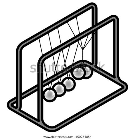 Newtons Cradle Executive Desk Toy Tangled Stock Vector Royalty Free 150234854 Shutterstock