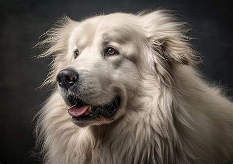 Premium Ai Image A Portrait Of A Great Pyrenees Showcasing Its