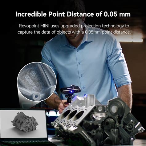 Revopoint Mini Dual Axis Turntable Combo 3d Scanner（blue Light丨