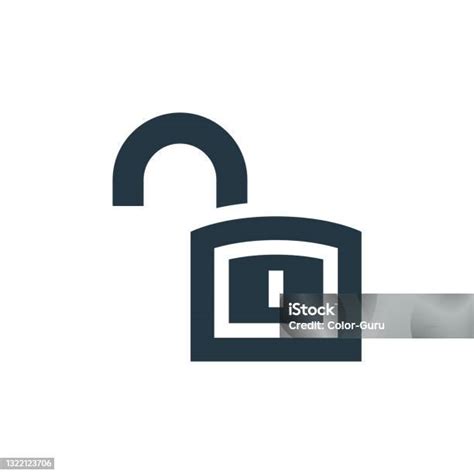 잠금을 해제합니다 웹 사이트 디자인 및 모바일 앱 개발 인쇄를 위한 글림프 잠금 해제 아이콘 흰색 배경에 격리 된 가득 찬 범죄 수사 컬렉션에서 아이콘의 잠금을 해제합니다