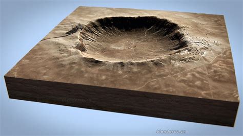 Blender陨石坑模型 群友分享 作者不清，知道的留言 Blender布的
