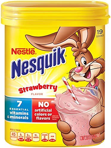 Nesquik Strawberry Milk Shake Powder 8oz Delicious And Easy To Make