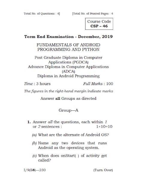 OSPU CSP Fundamentals Of Android Programming And Python Dec 2019