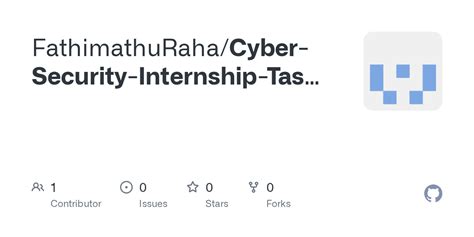 Cyber Security Internship Task 1 Network Port Scanning Readme Md At Main · Fathimathuraha Cyber