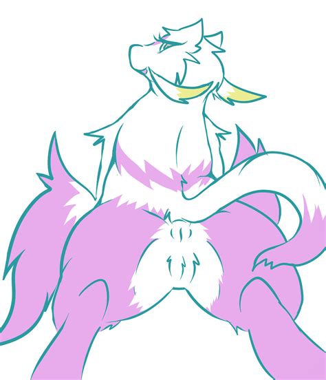 Rule 34 Anus Back View Color Female Female Only Feral Fur Mienshao