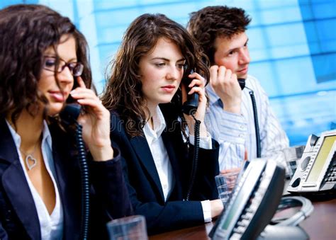 Phone Support Helpdesk Stock Image Image Of Female Coworkers 7999115