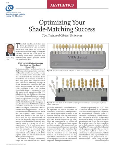 PDF Optimizing Your Shade Matching Success Tips Tools And Clinical