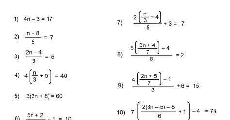 Median Don Steward Mathematics Teaching Linear Equations Sheets