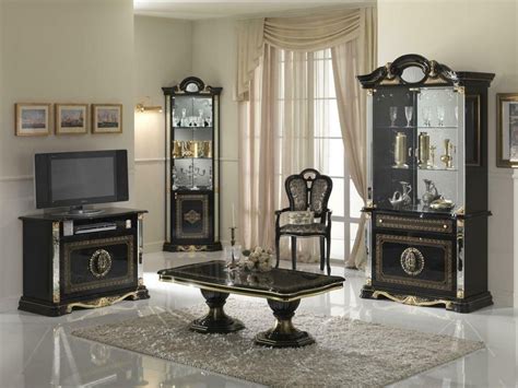 Jvmoebel Wohnzimmer Set Wohnzimmer Set Vitrine Kommode Spiegel