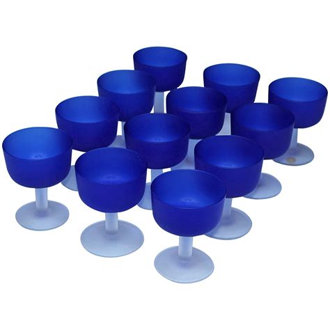 Set Of 12 Cranberry Glass Goblets At 1stdibs Glass Goblets For Sale
