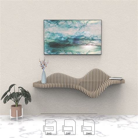 Parametric Console Lexa Router Cut Files Cnc Files Vector Files Dxf Dwg Svg Pdf Etsy