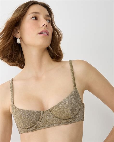 Jcrew Sparkle Underwire Bikini Top For Women