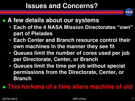 PPT NASA High Performance Computing HPC Directions Issues And Concerns A Users