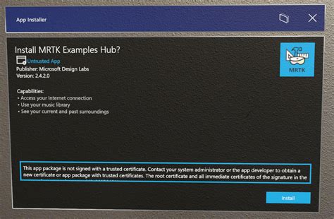 如何通过 Hololens 2 应用安装程序旁加载和安装应用 Microsoft Learn