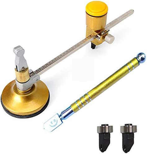 Heavy Duty Circular Glass Cutter With Suction Cup Gold 02