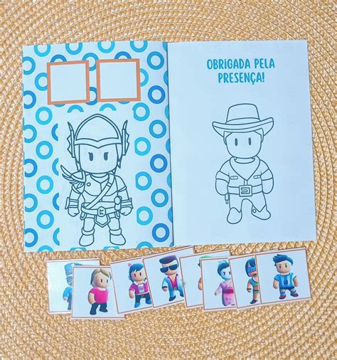 Álbum De Figurinhas E Livrinho De Colorir Stumble Guys 10x15