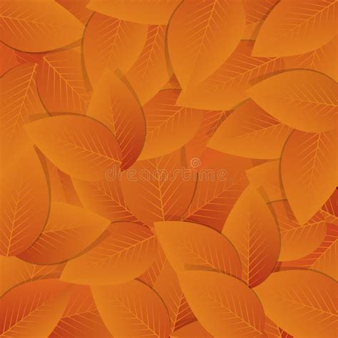 Orange Autumn Leafs Vector Illustration Background Stock Illustration