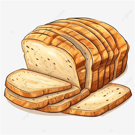 Illustration Of Bread With Multiple Slices Bread Food Slice PNG Transparent Image And Clipart