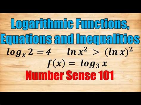 Logarithmic Equations Examples