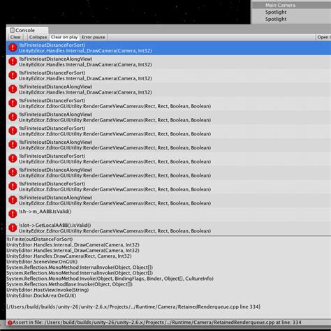 Error Messages Flood Unity Engine Unity Discussions