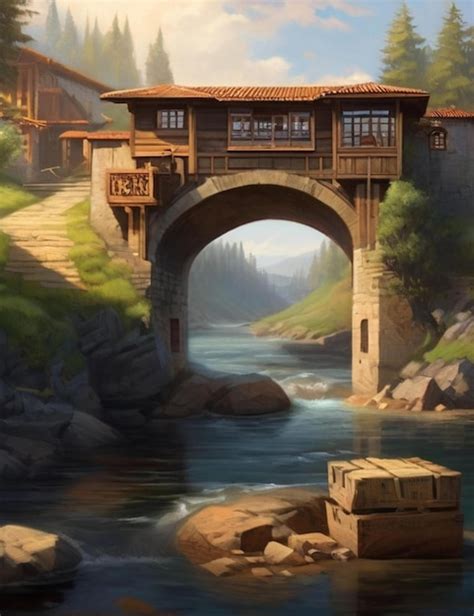 Crate A Picture Of Solkan Bridge Premium Ai Generated Image