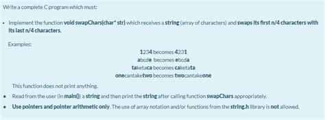 solved write a complete c program which must implement