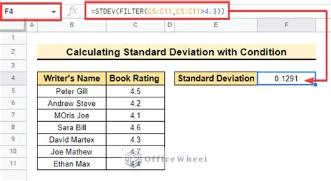 How To Calculate Standard Deviation In Google Sheets