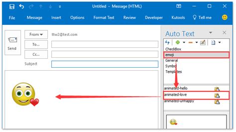 How To Insert Winking Animated Emotions Smiley Faces In Outlook