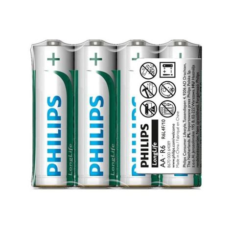 Philips Long Life Batteries AA 4 Pack GeeWiz