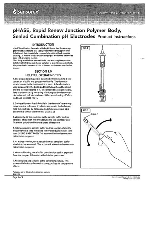 Sensorex Phase User Manual