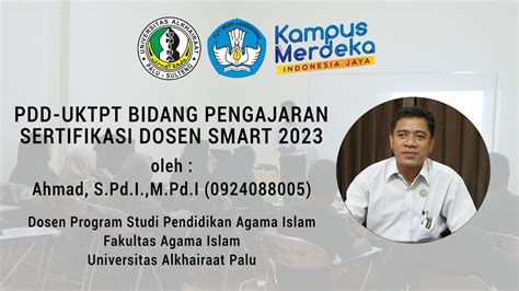 PDD UKTPT Video Pengajaran Serdos Ahmad Universitas Alkhairaat Palu