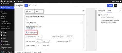 How To Add A Sticky Table Of Contents In The Sidebar Easy Table Of
