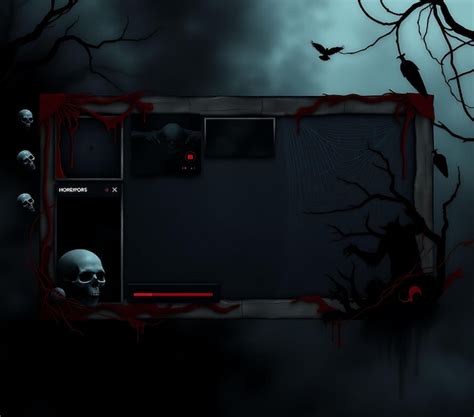 Horror Theme Layout Screen For A Horror Game Streamer With Dark And