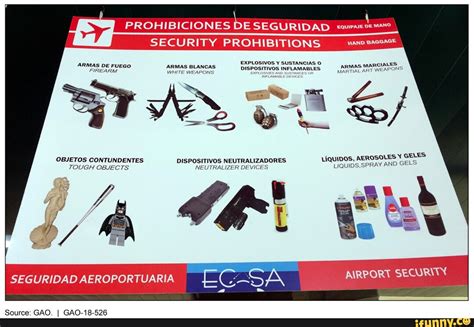PROHIBICIONES SEC ITY PROHIBITIONS EXPLOSIVOS Y SUSTANCIAS ARMAS DE