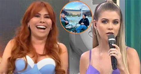 Magaly Medina se burla de Brunella Horna Richard Acuña no la incluyó en su viaje familiar a