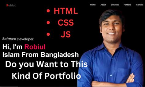 Develop A Perosnal Portfolio Website For You By Robi Fiverr