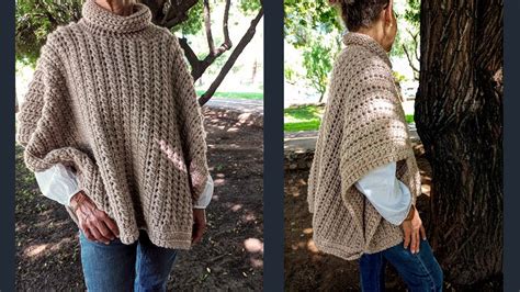 Poncho FÁcil A Crochet Para Mujer ¡paso A Paso Youtube