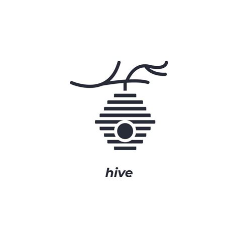 Vector Sign Hive Symbol Is Isolated On A White Background Icon Color Editable 17376311 Vector