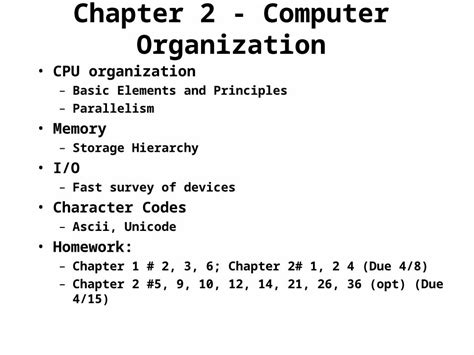Ppt Chapter 2 Computer Organization Cpu Organization Basic