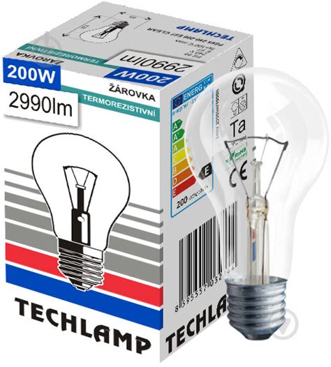 ᐉ Лампа розжарювання Techlamp PS65 200 Вт E27 230 В прозора • Краща ...