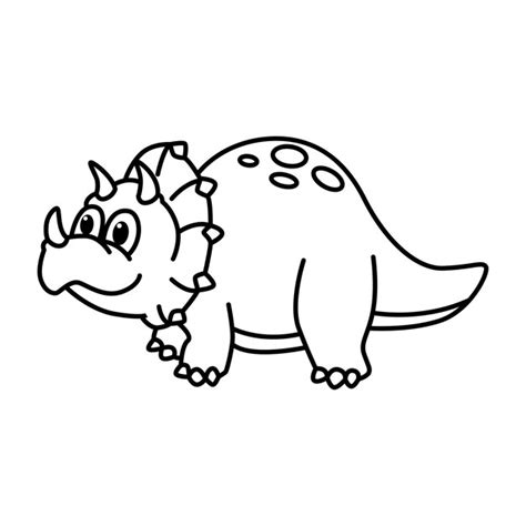 Premium Vector Dinosaurs Cartoon Vector Coloring Page