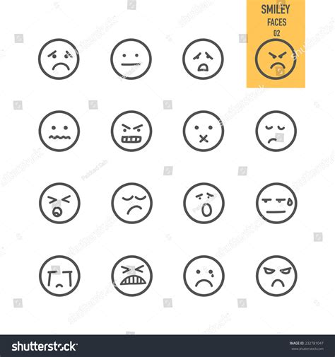 Smiley Faces Icons Vector Illustration Stock Vector Royalty Free Shutterstock