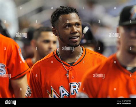 Miami Marlins Hanley Ramirez During A Game Against The Washington Nationals In Miami Florida On